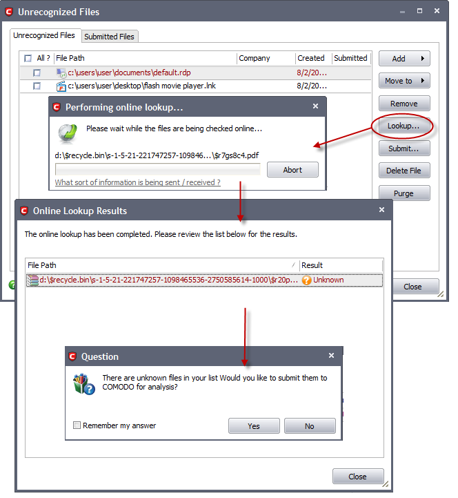 Unrecognized files, Comodo Internet Security v5.9/5.10, best internet security, internet ...